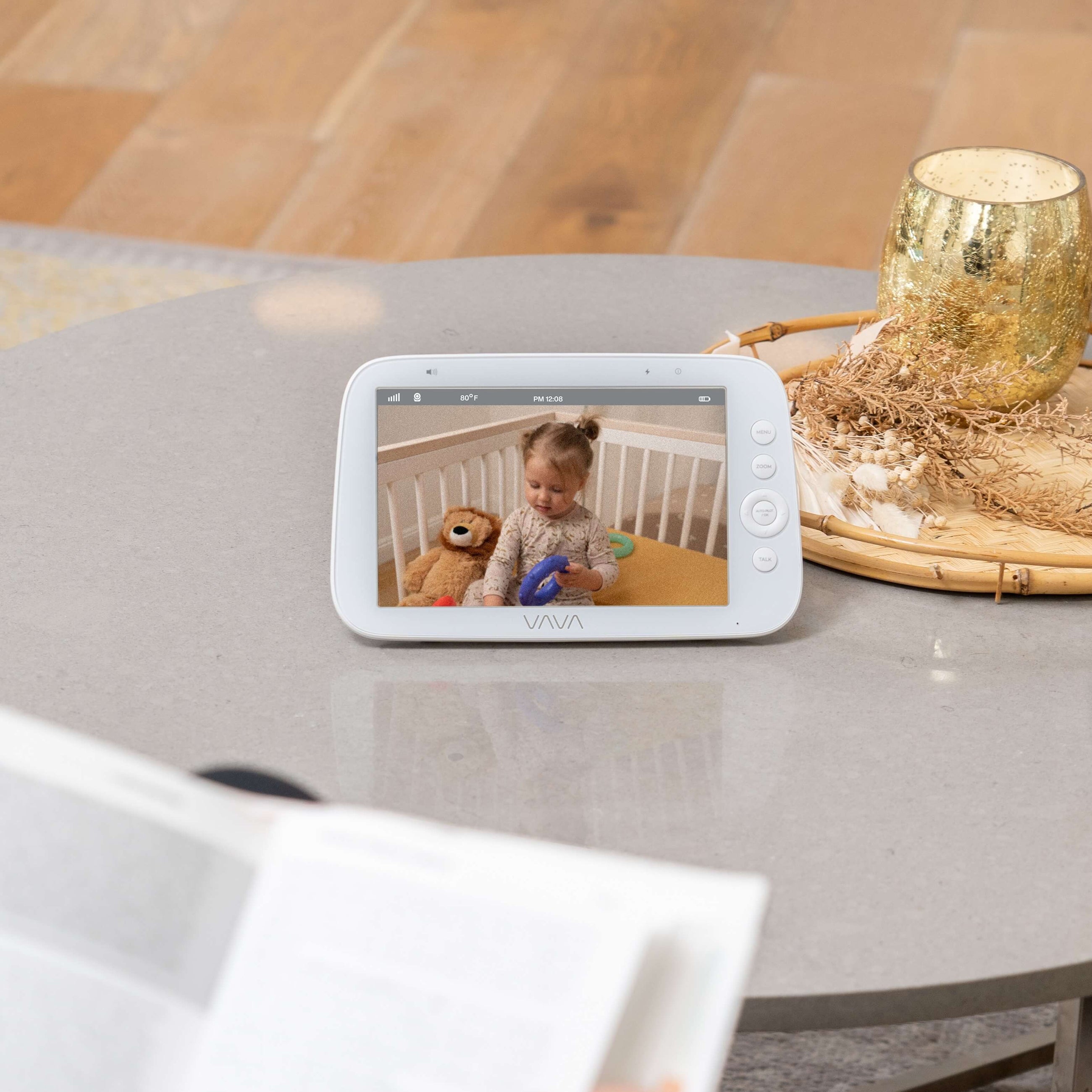 VAVA 1080P 8" Video Baby Monitor | Large Screen, Pan & Tilt, 2.4GHz